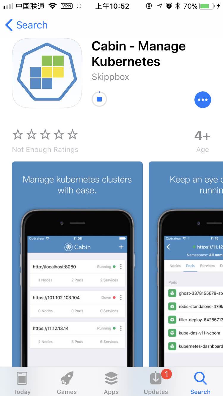 Cabin - Kubernetes手机客户端 · kubernetes-handbook